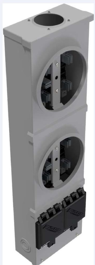 Base de medición integral doble monofásica 5 terminales 125 amp ...