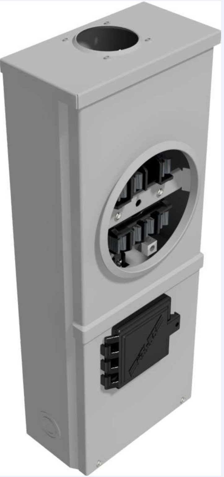 Base de medición integral monofásica 5 terminales 225 amp. acometida ...